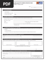 UTI - Change of Bank Form | PDF | Passbook | Cheque