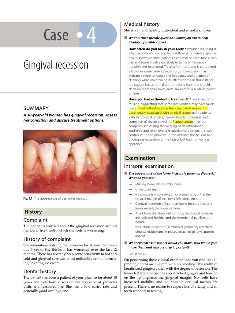 4.gingival Recession | PDF | Dentistry | Health Sciences