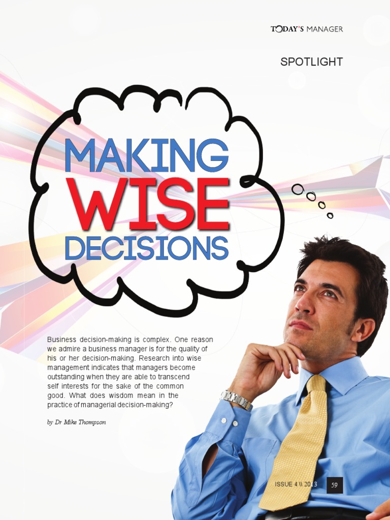 Making Wise Decisions | PDF | Wisdom | Intuition