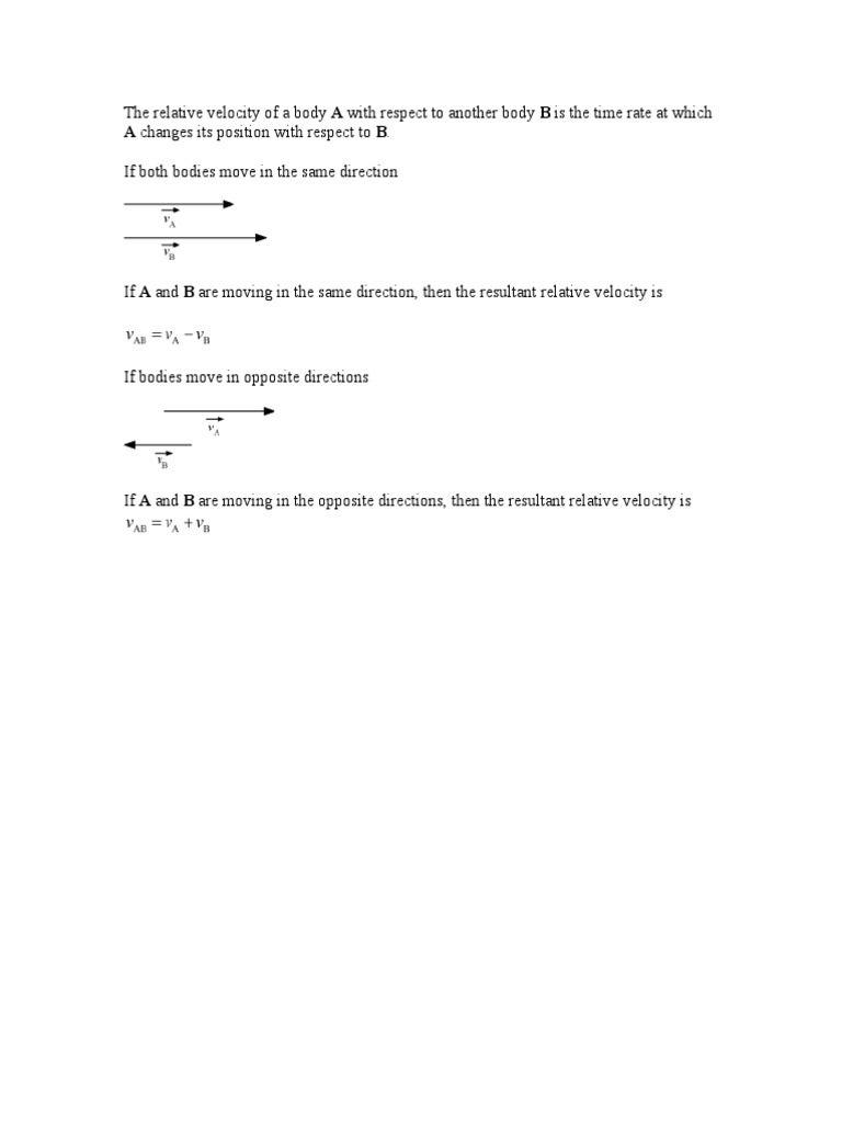 Relative Velocity Explained | PDF