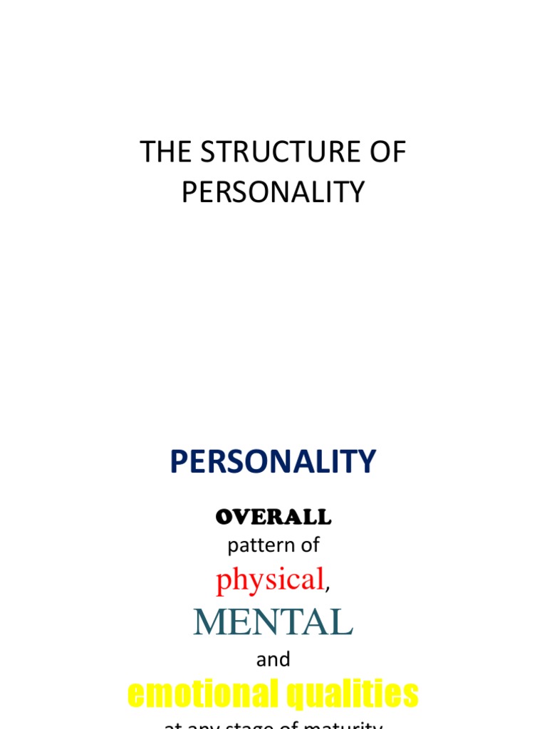 Understanding Personality Structure | PDF