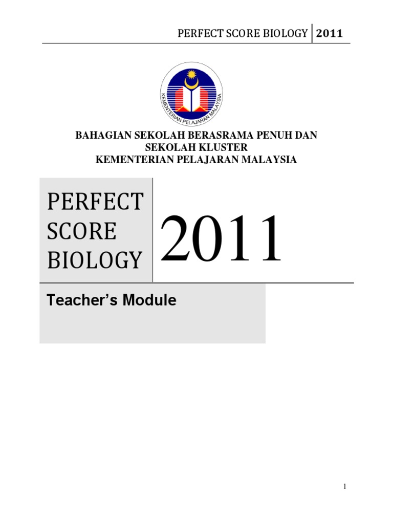Modul Bio SBP 2011 Ans | PDF | Neuron | Meiosis