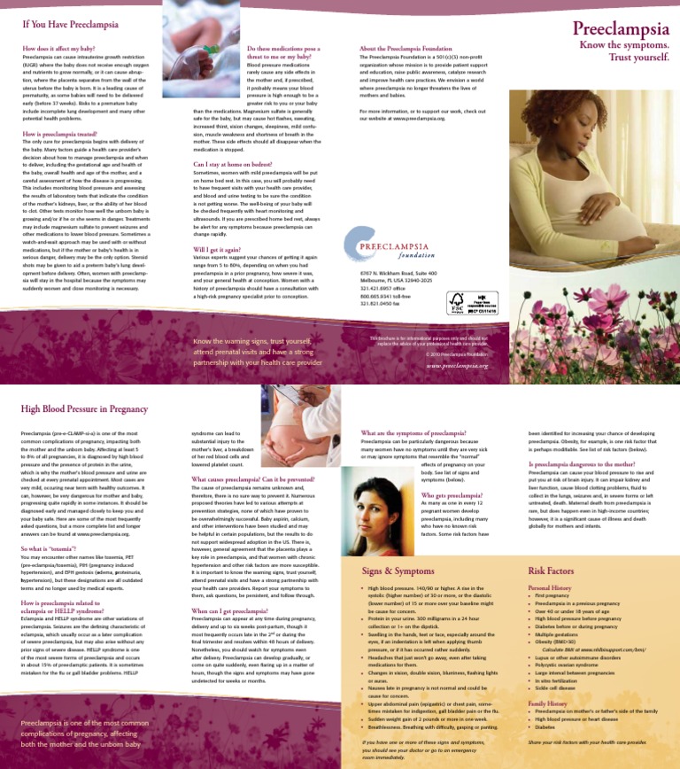 Preeclampsia: Know The Symptoms. Trust Yourself | PDF | Preterm Birth ...