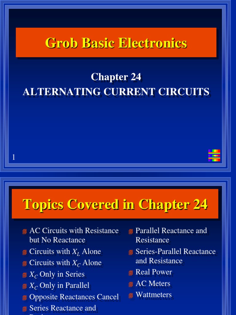 Grob Basic Electronics: Alternating Current Circuits | PDF | Series And Parallel Circuits ...