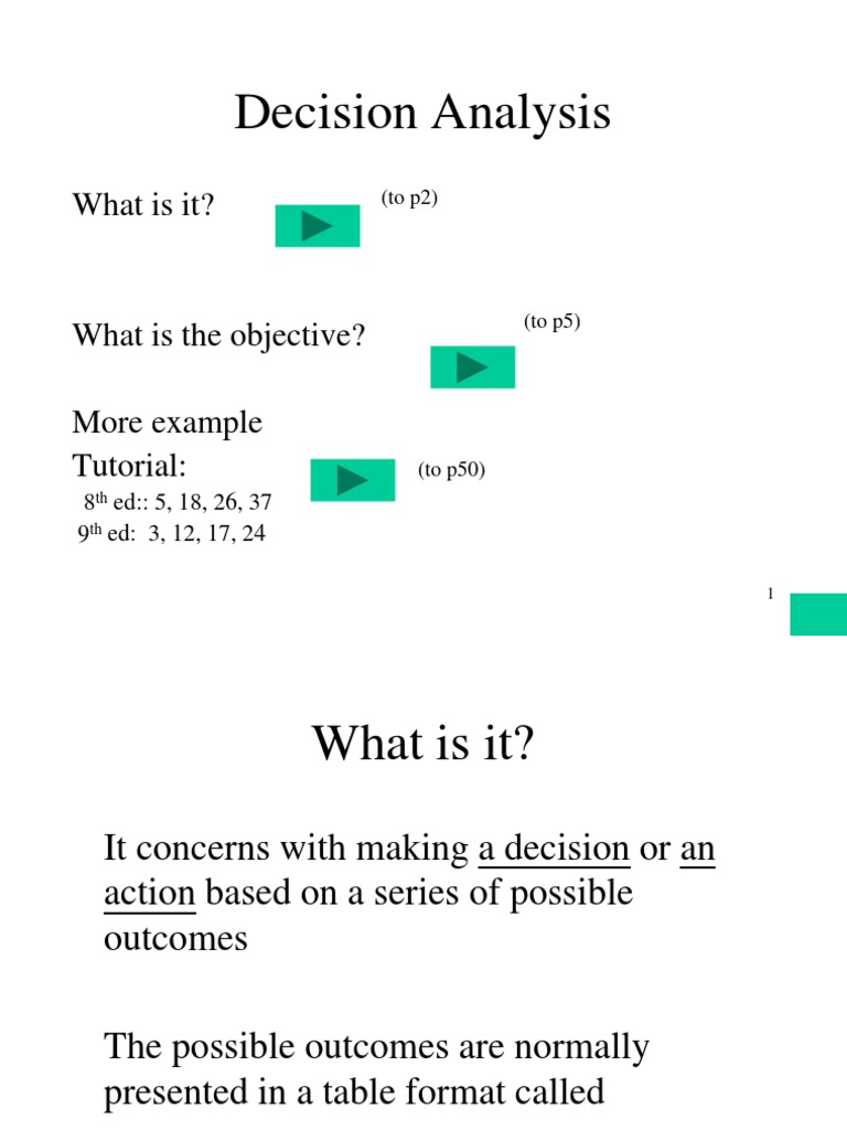 Decision Analysis: What Is It? | PDF | Probability | Applied Mathematics