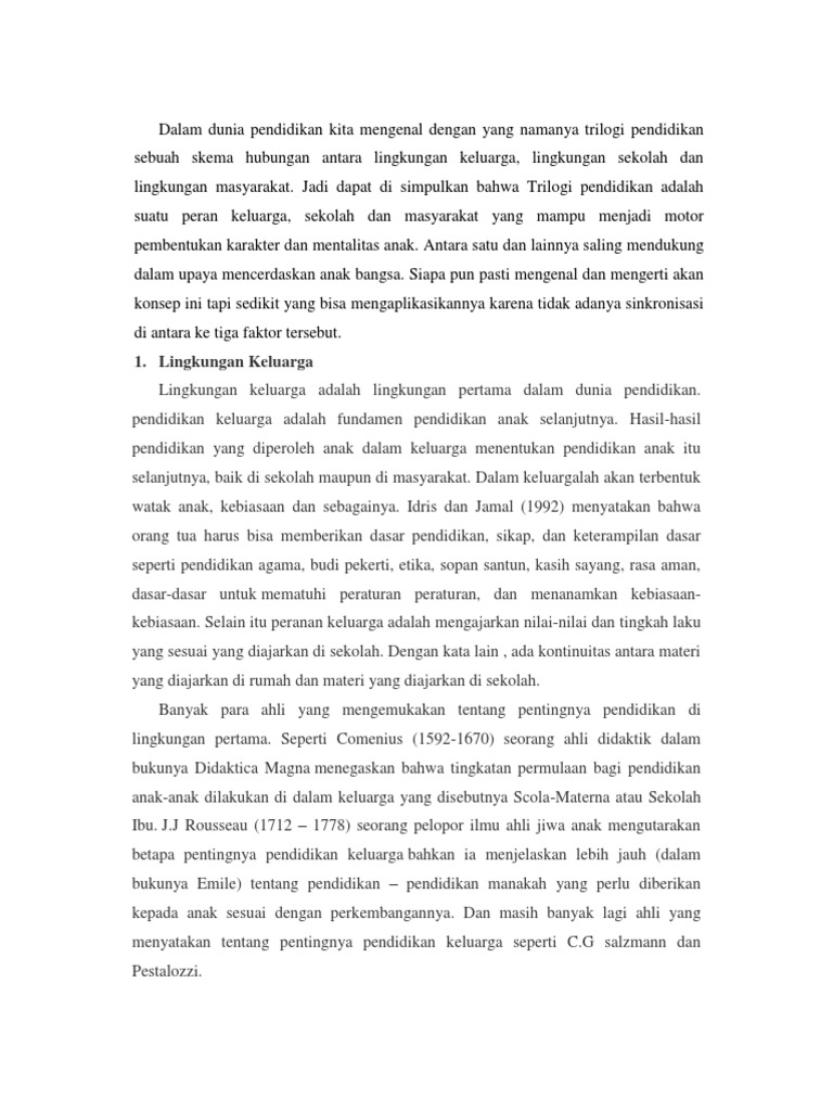 Trilogi Pendidikan | PDF