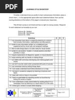 Learning Style Questionnaire | PDF | Learning Styles | Neuropsychology