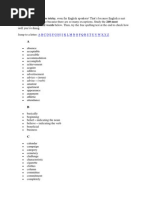 9th Grade Spelling Words List | PDF