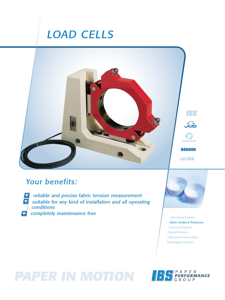 Product Sheet Load Cells | PDF | Bearing (Mechanical) | Signal ...