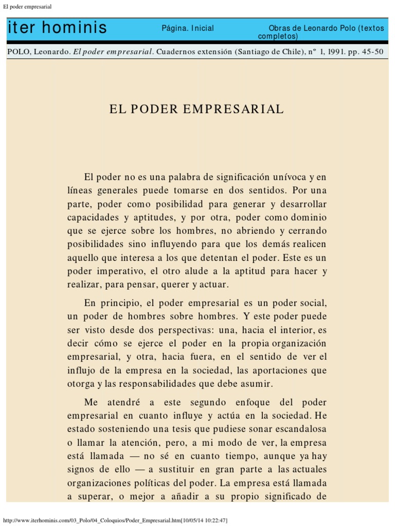 El Poder Empresarial | PDF | Sociedad | Dios