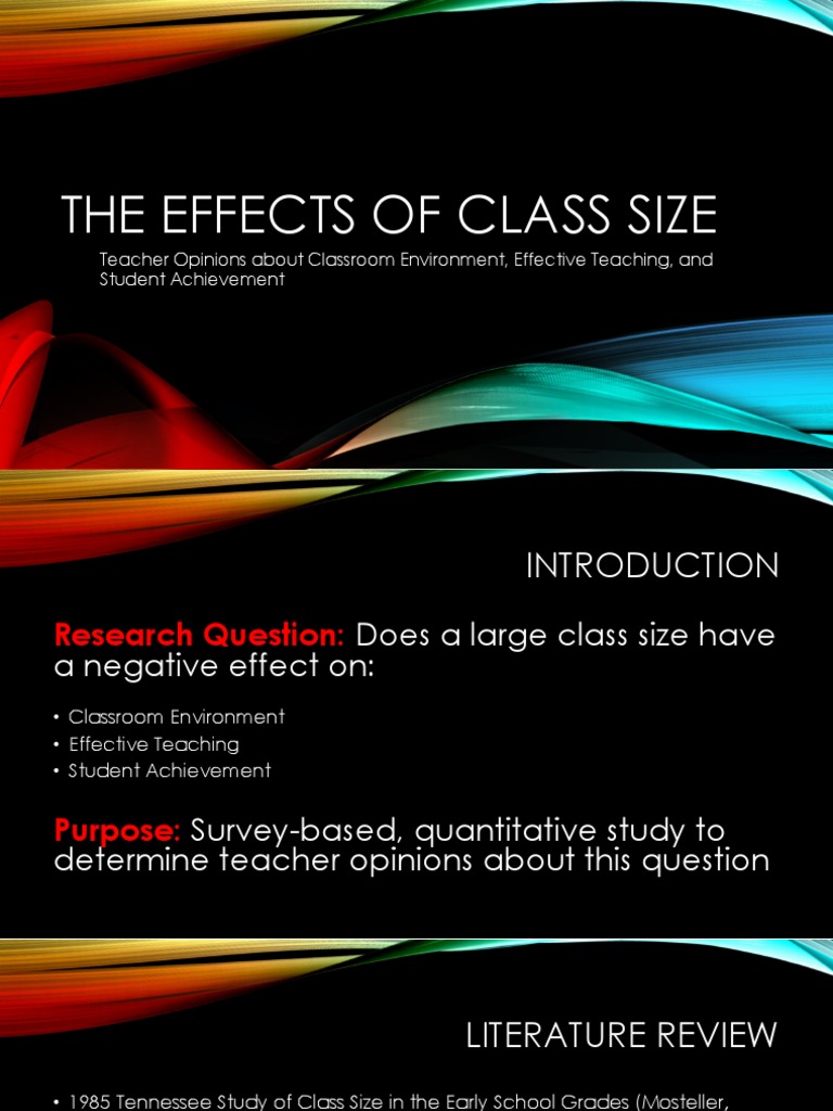 The Effects of Class Size | PDF | Survey Methodology | Educational ...