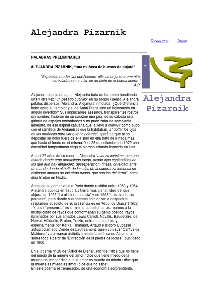 Alejandra Pizarnik | PDF | Arthur Rimbaud | Amor