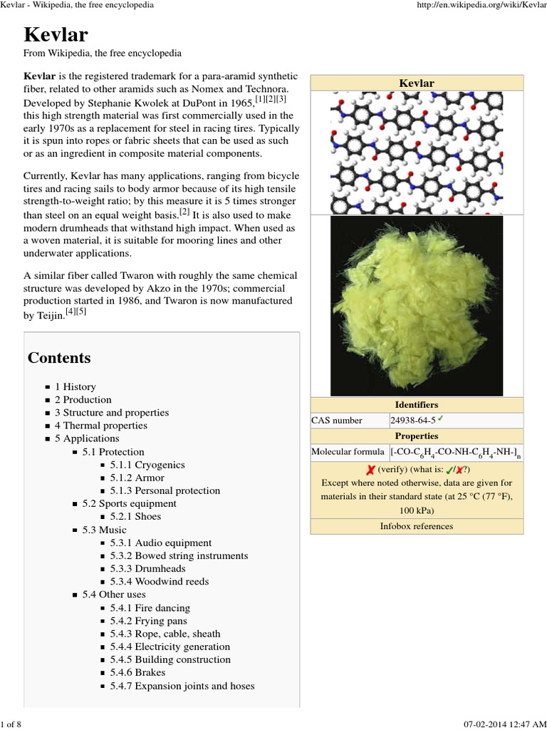 Kevlar | PDF | Materials | Chemistry