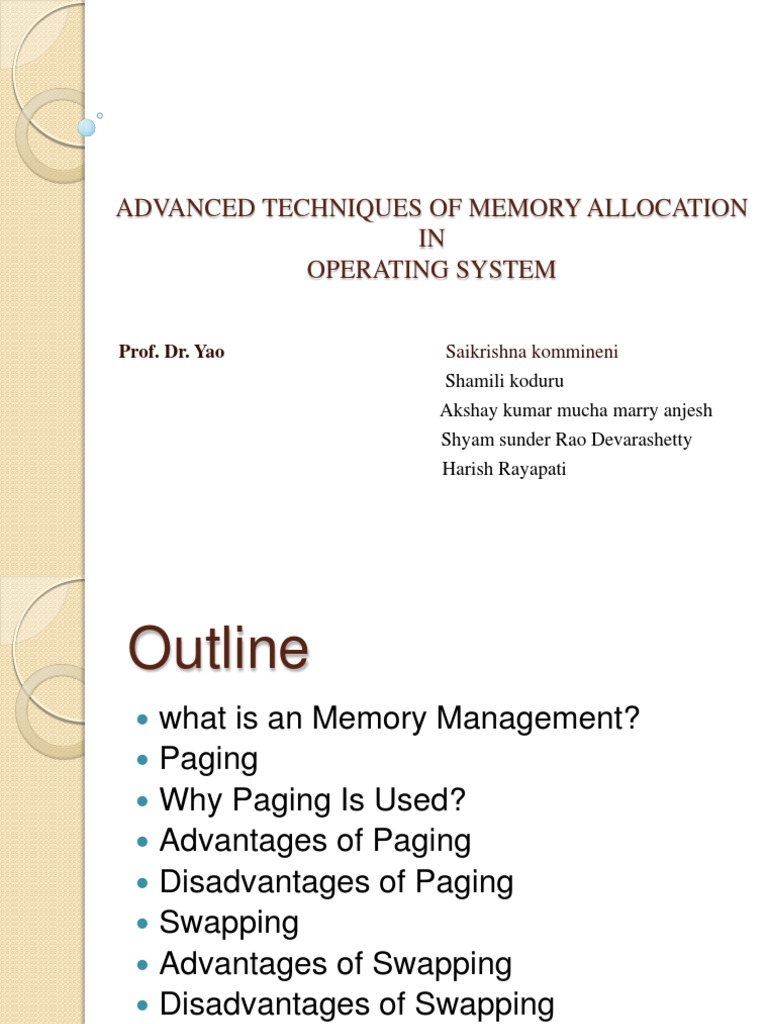 Advanced Memory Management | PDF | Computer Data Storage | Process ...