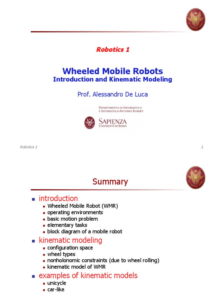 Kinematic Modelling of Robots | PDF | Robotics | Kinematics