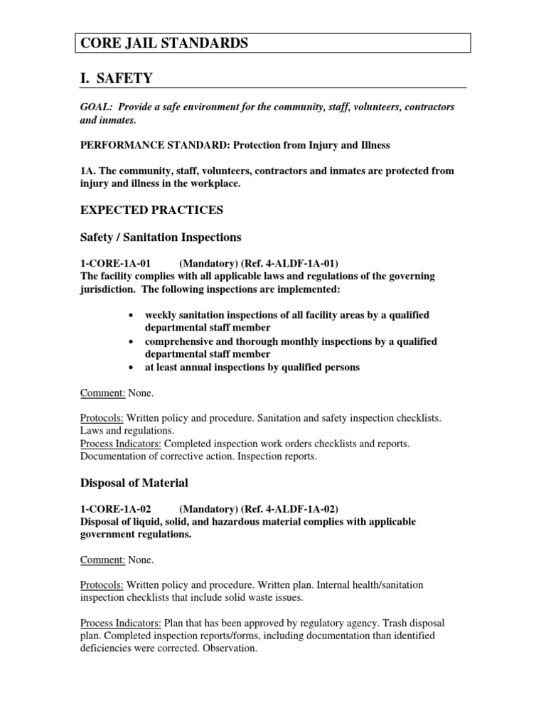 Core Jail Standards | PDF | Chronic Condition | Health Care