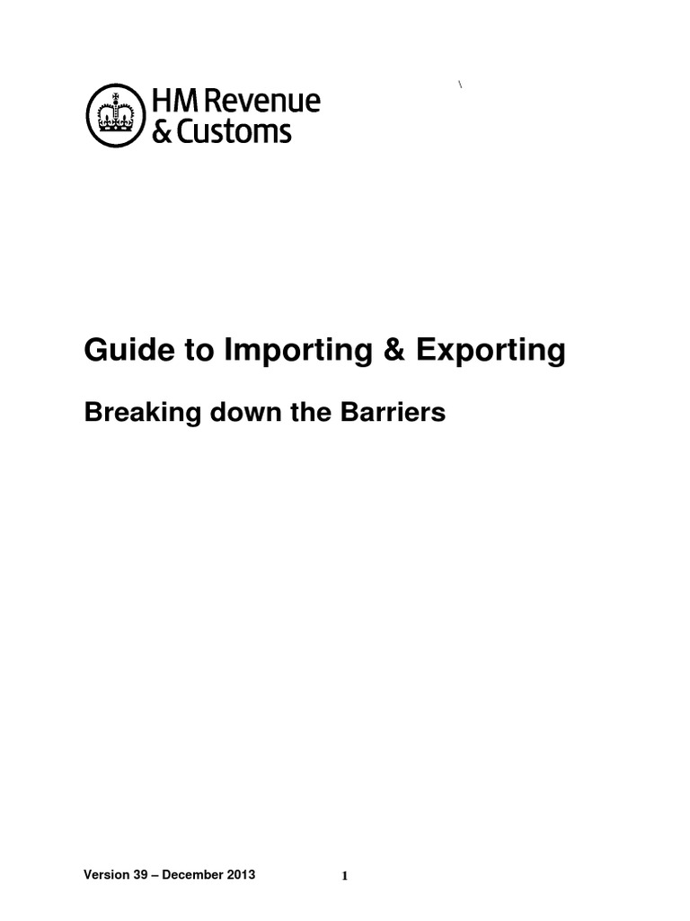 Guide To Importing and Exporting: Breaking Down The Barriers | PDF ...