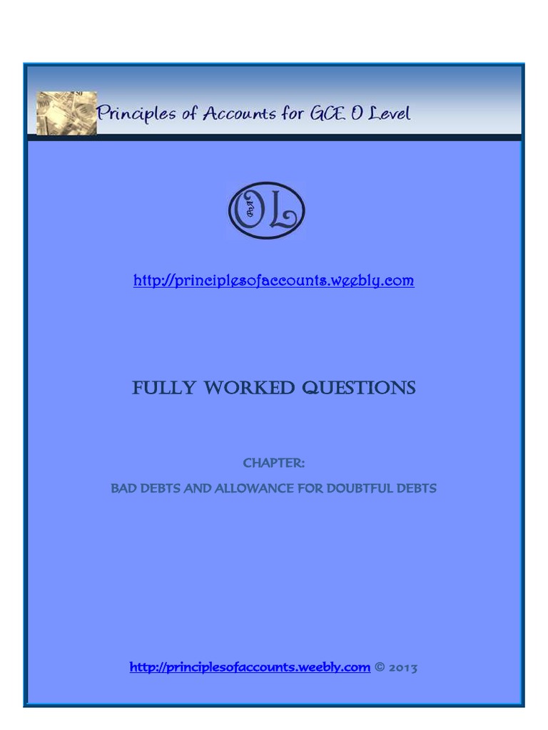 Bad Debts Questions | PDF | Bad Debt | Money