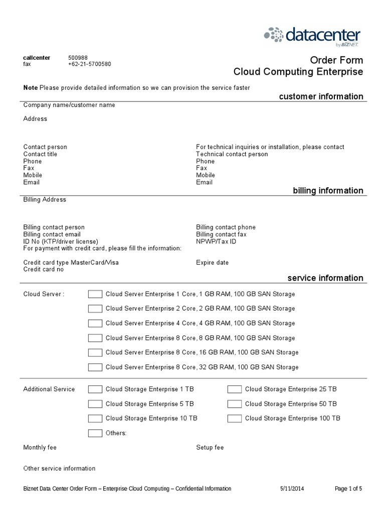 Biznet Data Center-Cloud Computing Enterprise | PDF