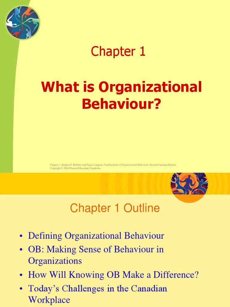 Chapter 1-What Is Organizational Behaviour | PDF | Organizational ...