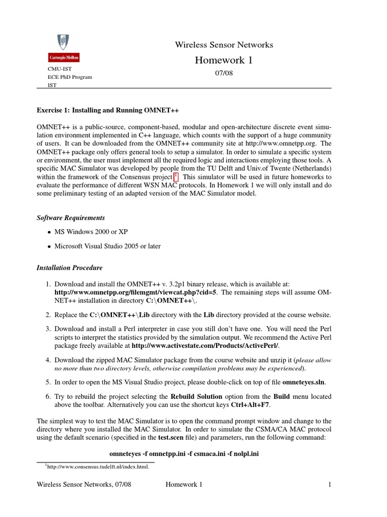 Homework 1 | PDF | Simulation | Installation (Computer Programs)