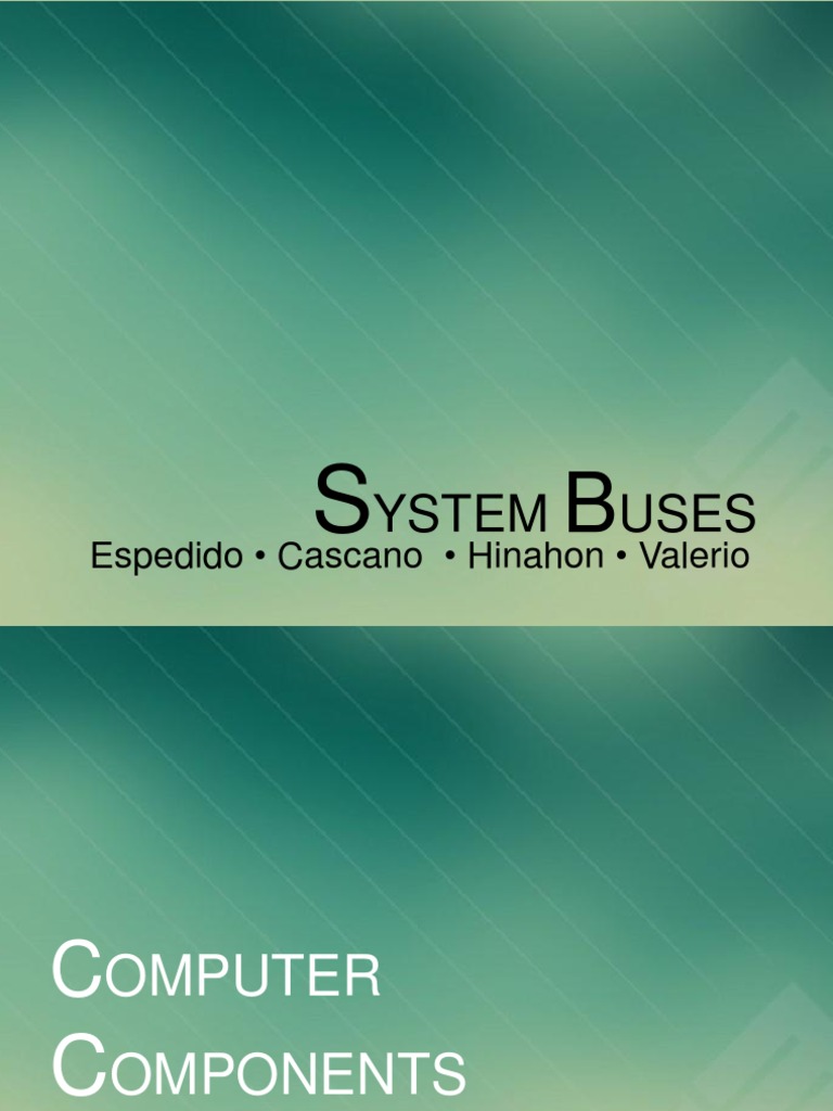 Chapter 3 System Buses (Based On William Stallings | PDF | Central Processing Unit | Input/Output