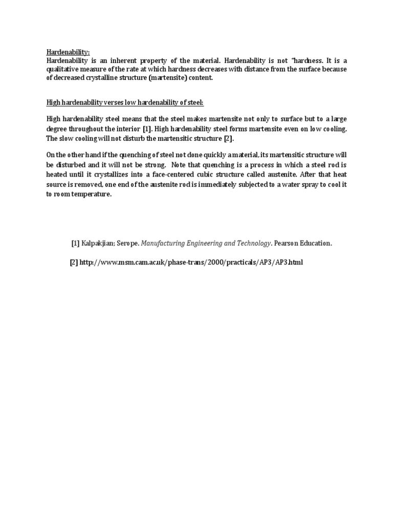 Understanding Hardenability in Steel | PDF
