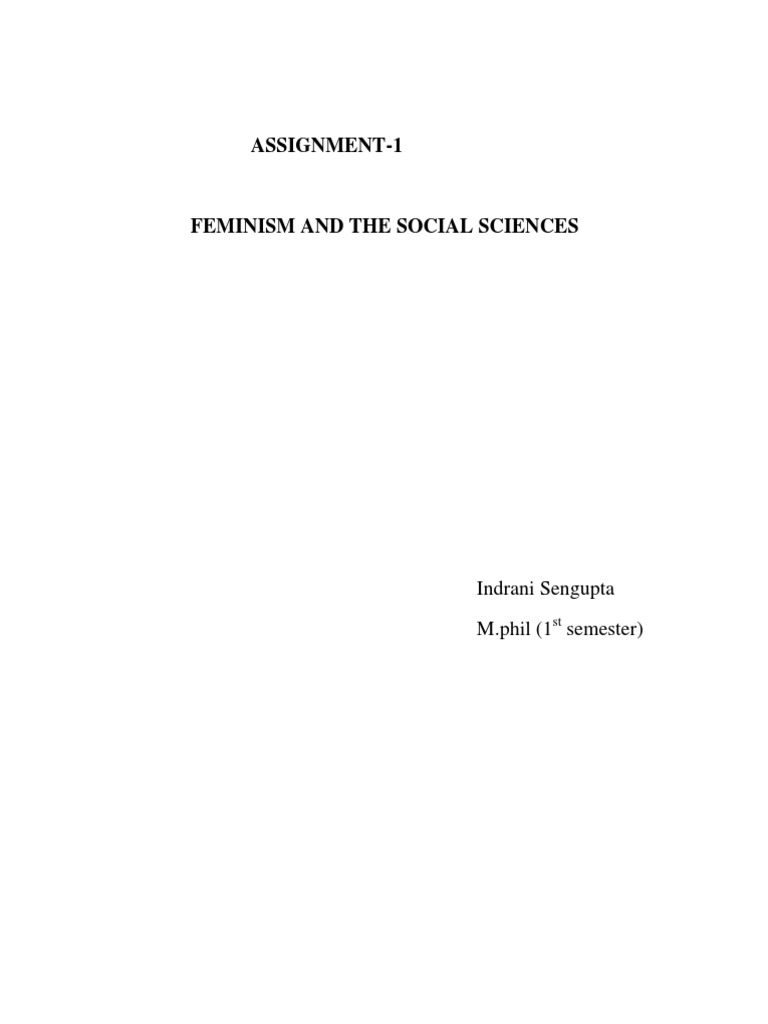 Feminism Assignment | PDF | Essentialism | Feminism