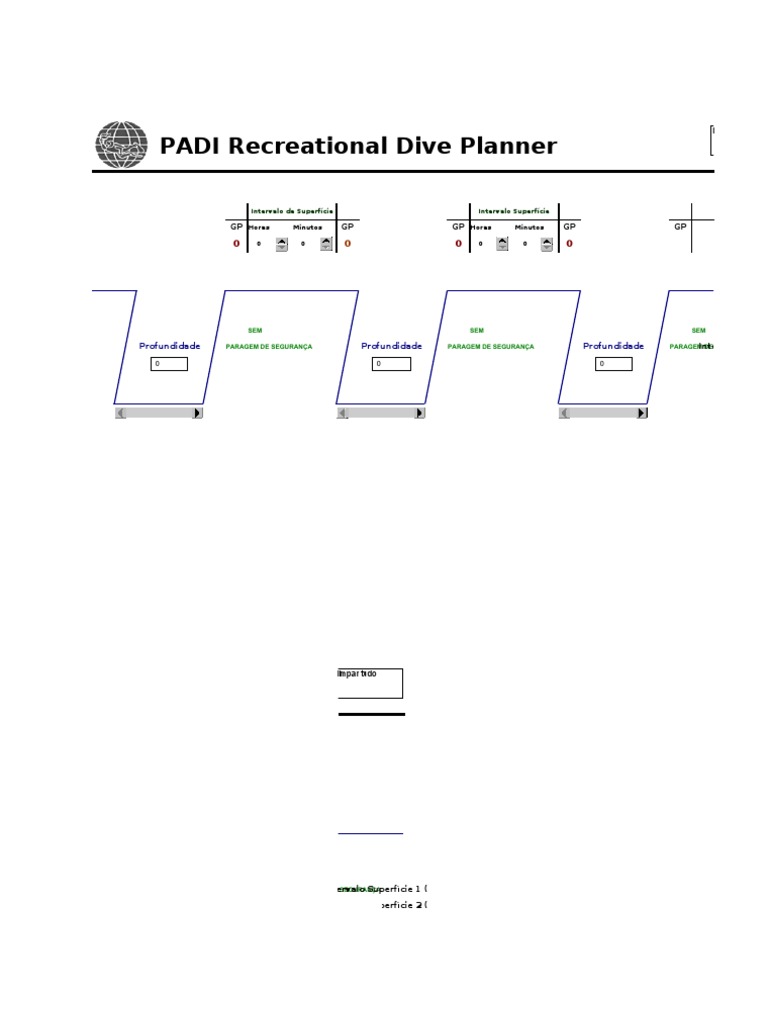 PADI Dive Planner