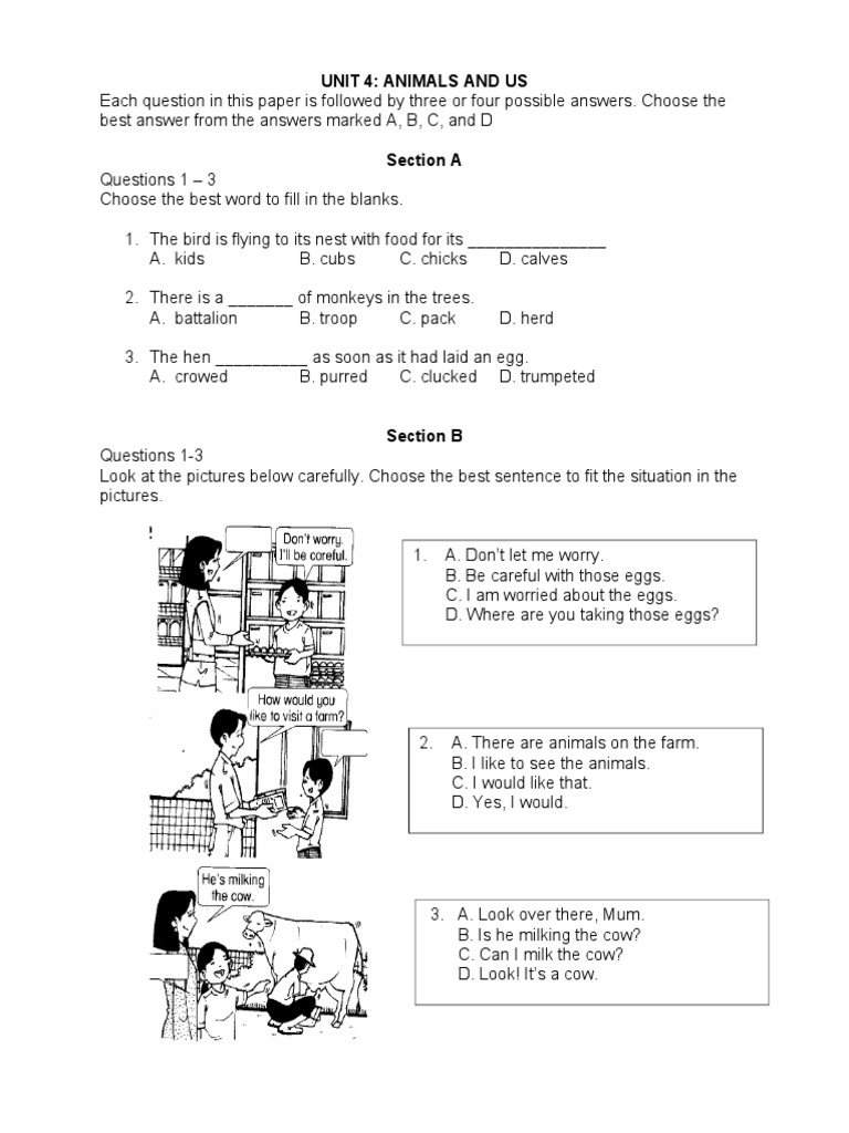 Animal-Related Questions and Answers | PDF