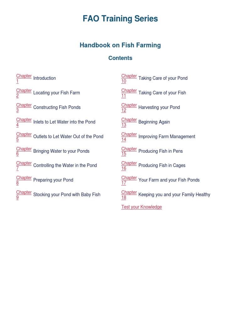 FAO Fish Handbook Fish Farming | PDF | Manure | Compost