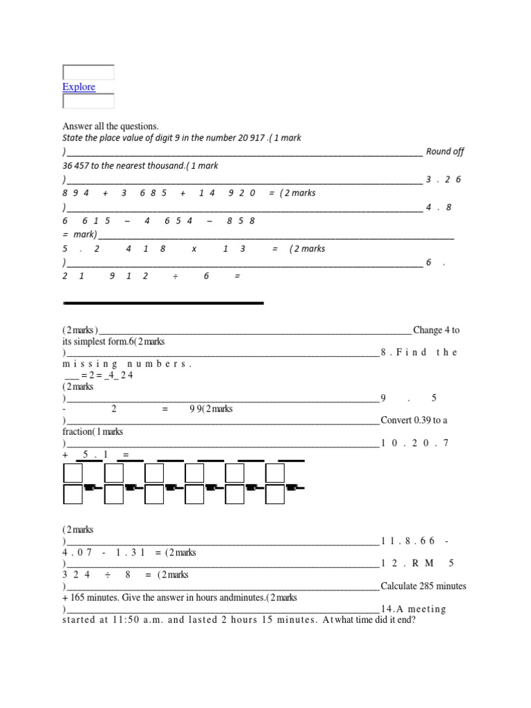 Math Practice Questions and Solutions | PDF