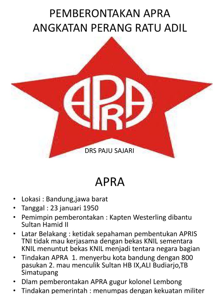 Pemberontakan Apra | PDF | Sejarah