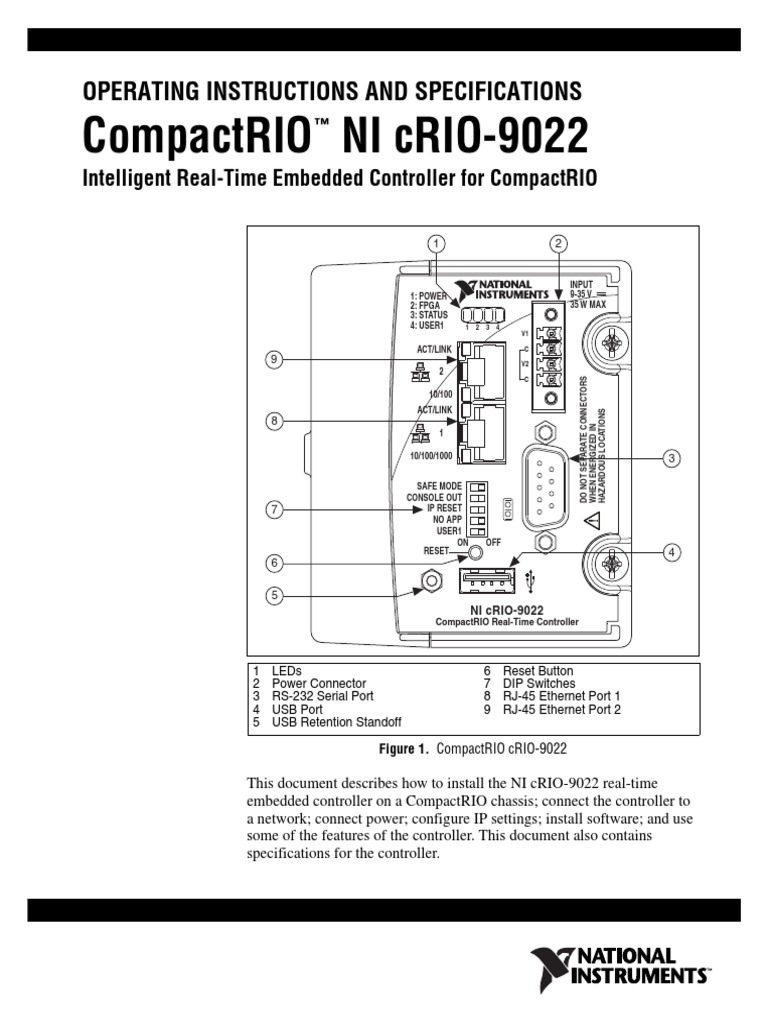 Compactrio Ni Crio-9022: Operating Instructions and Specifications | PDF