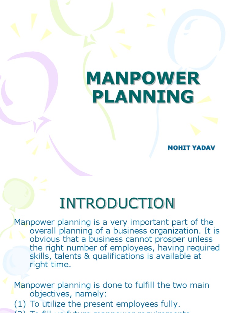 Manpower Planning | PDF | Human Resources | Working Time