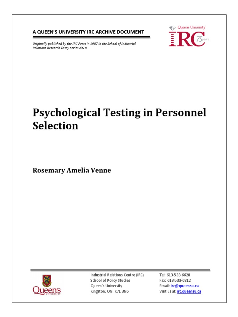 Teste Psihologice PT Selectia de Personal | PDF | Test (Assessment ...