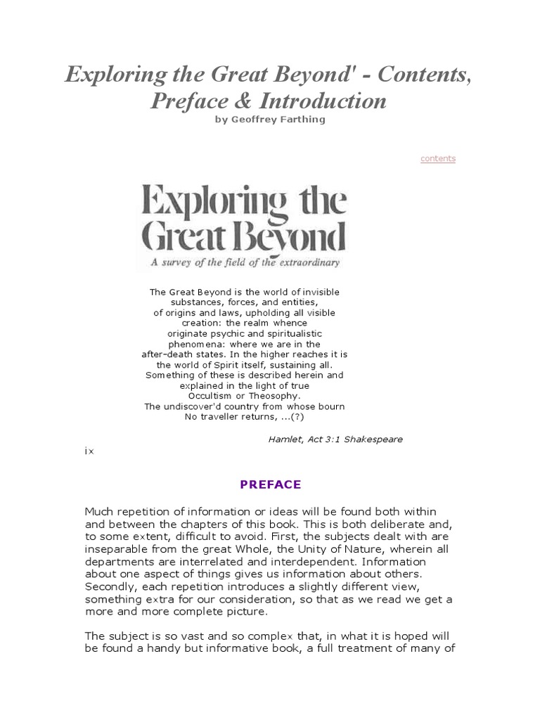 Exploring The Great Beyond | PDF | Mediumship | Occult