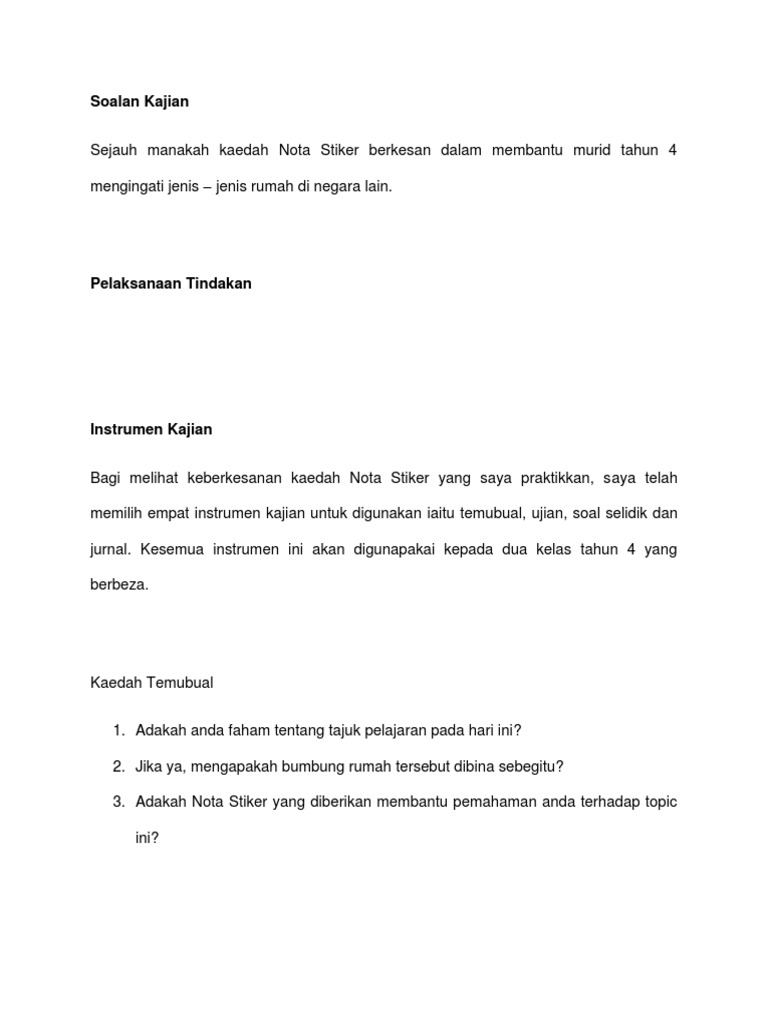 Instrumen Kajian | PDF