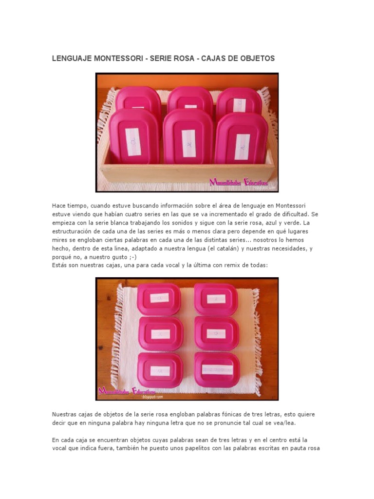 Lenguaje Montessori | PDF | Palabra | Alfabeto