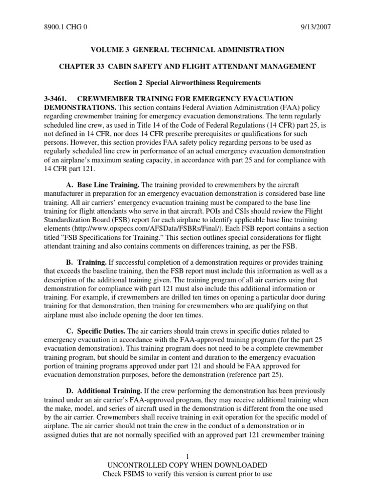 Cabin Safety and Flight Attendant Management | PDF | Flight Attendant ...