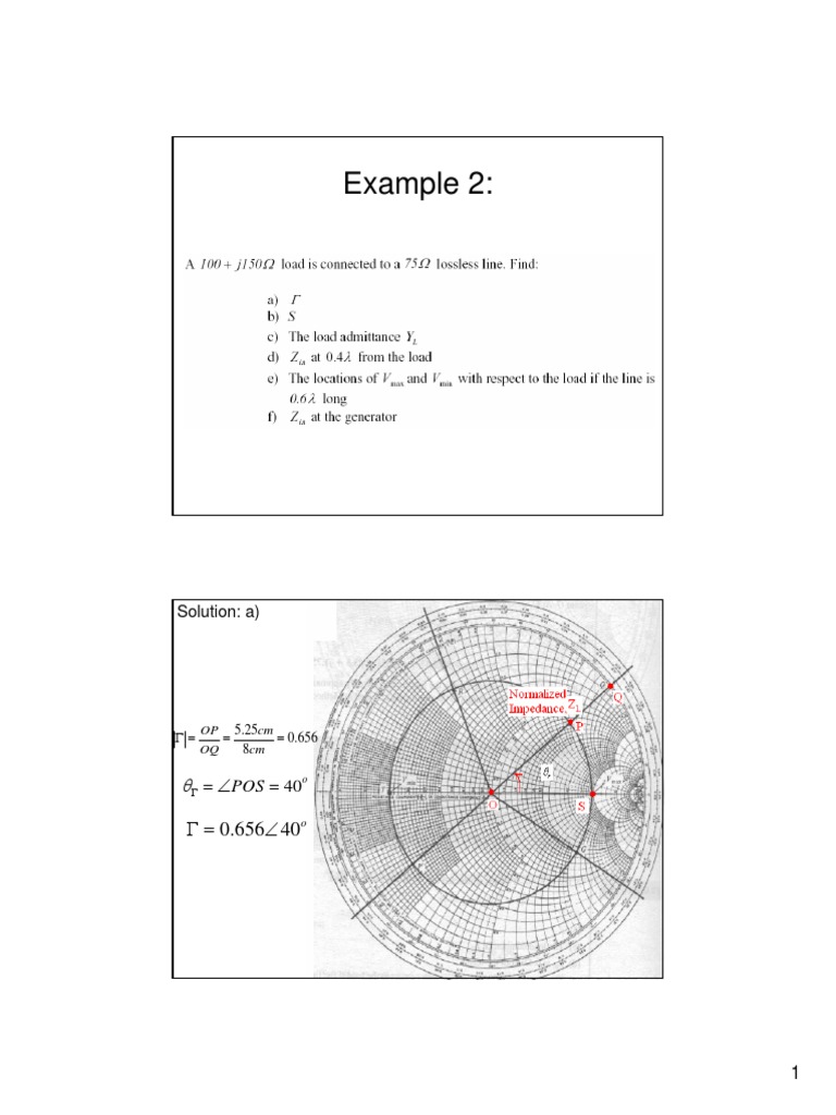 Smith Chart Impedance Matching Solutions | PDF