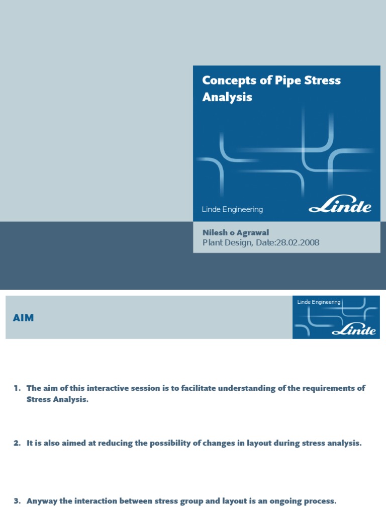 Concepts of Pipe Stress Analysis | PDF | Deformation (Mechanics) | Analysis