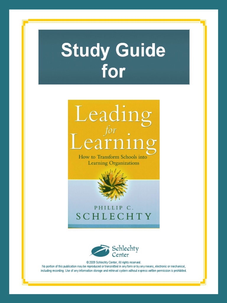 Leading For Learning Study Guide | PDF | Norm (Social) | Leadership