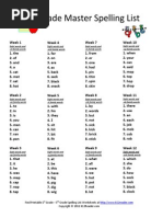 First Grade Master Spelling Lists | PDF | Nature | Sports