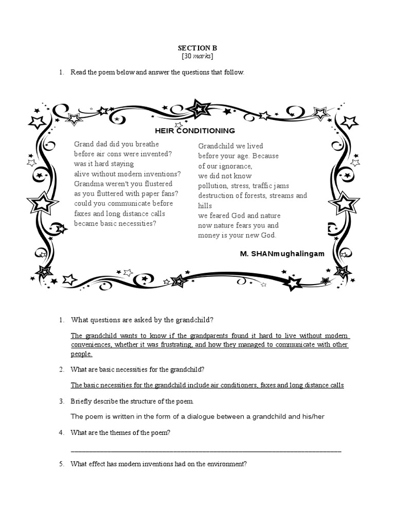 Poem Analysis: Generational Perspectives | PDF