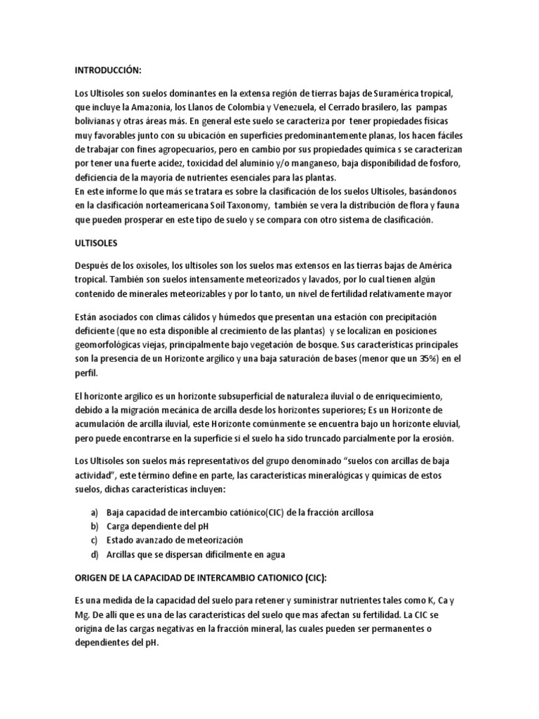 ULTISOLES | PDF | Arcilla | Suelo