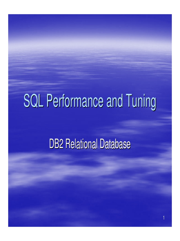 Db2 SQL Tuning | PDF