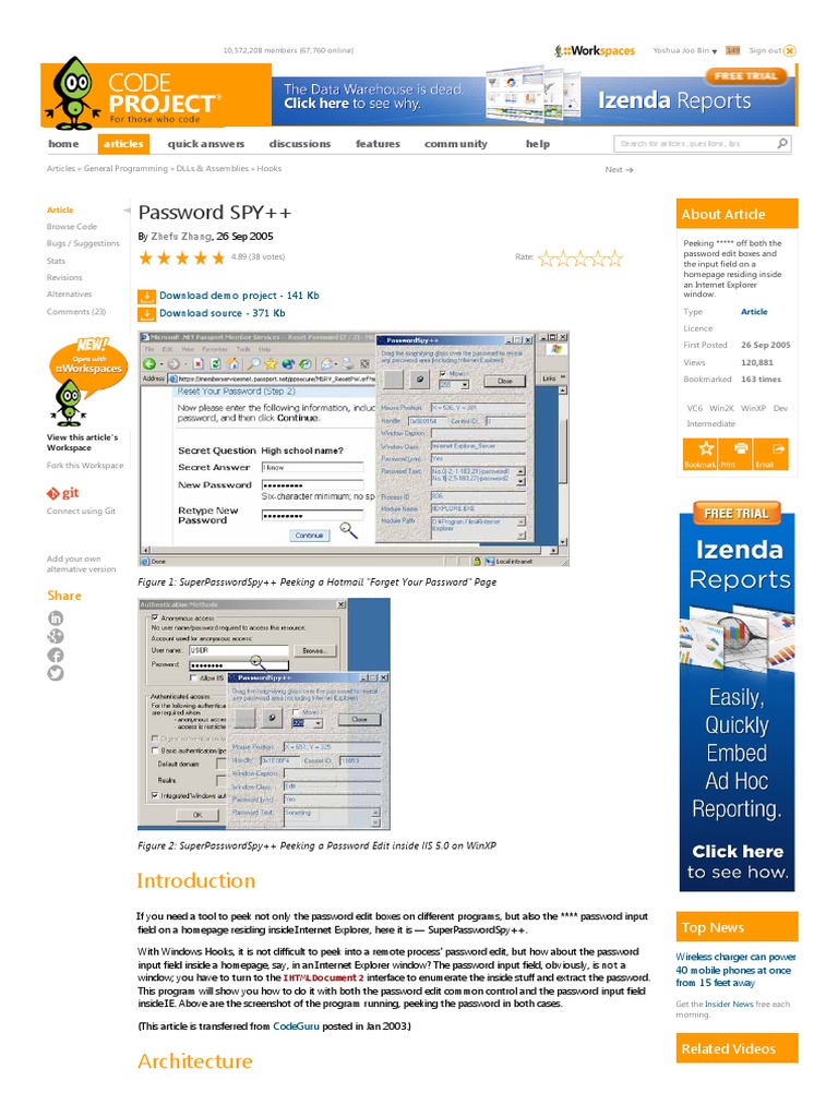 Password SPY++ - CodeProject | PDF | Command Line Interface | System Software