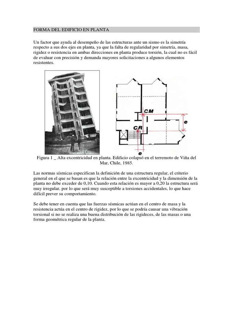 Forma Del Edificio en Planta | PDF | Rigidez | Temblores