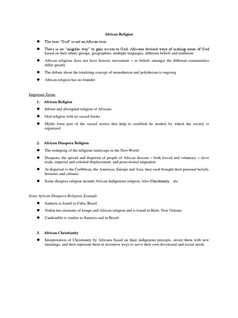 African Religion | PDF | Rituals | African Diaspora